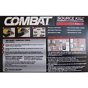 Combat Source Kill 5, Kills Small & Large Roaches at Their Source, Kills Roaches for 3 Months, 12 Bait Stations