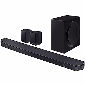 SAMSUNG 11.1.4 ch. Wireless Dolby Atmos Soundbar and Rear Speakers, HW-Q990C (2023) Bundle with 2 Year CPS Enhanced Protection Pack