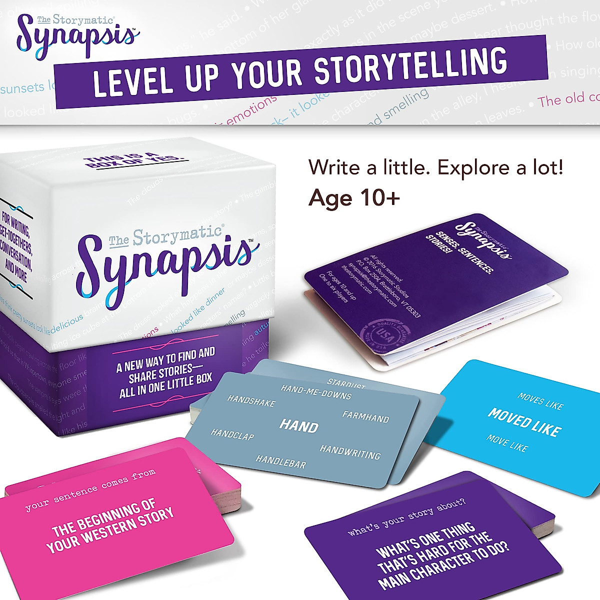 Storymatic Synapsis – Creative Writing Prompts for Adults and Young Writers – Storytelling Game