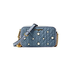 Karl Lagerfeld Paris Agyness Crossbody Light Wash Denim One Size