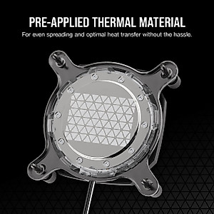 CORSAIR Hydro X Series XC7 RGB PRO CPU Water Block for Intel LGA 1700, 1200, 115X and AMD Socket AM4 (Copper Cold Plate, 110 MicroCooling Fins, 5V ARGB Motherboard Adapter Cable Included) White