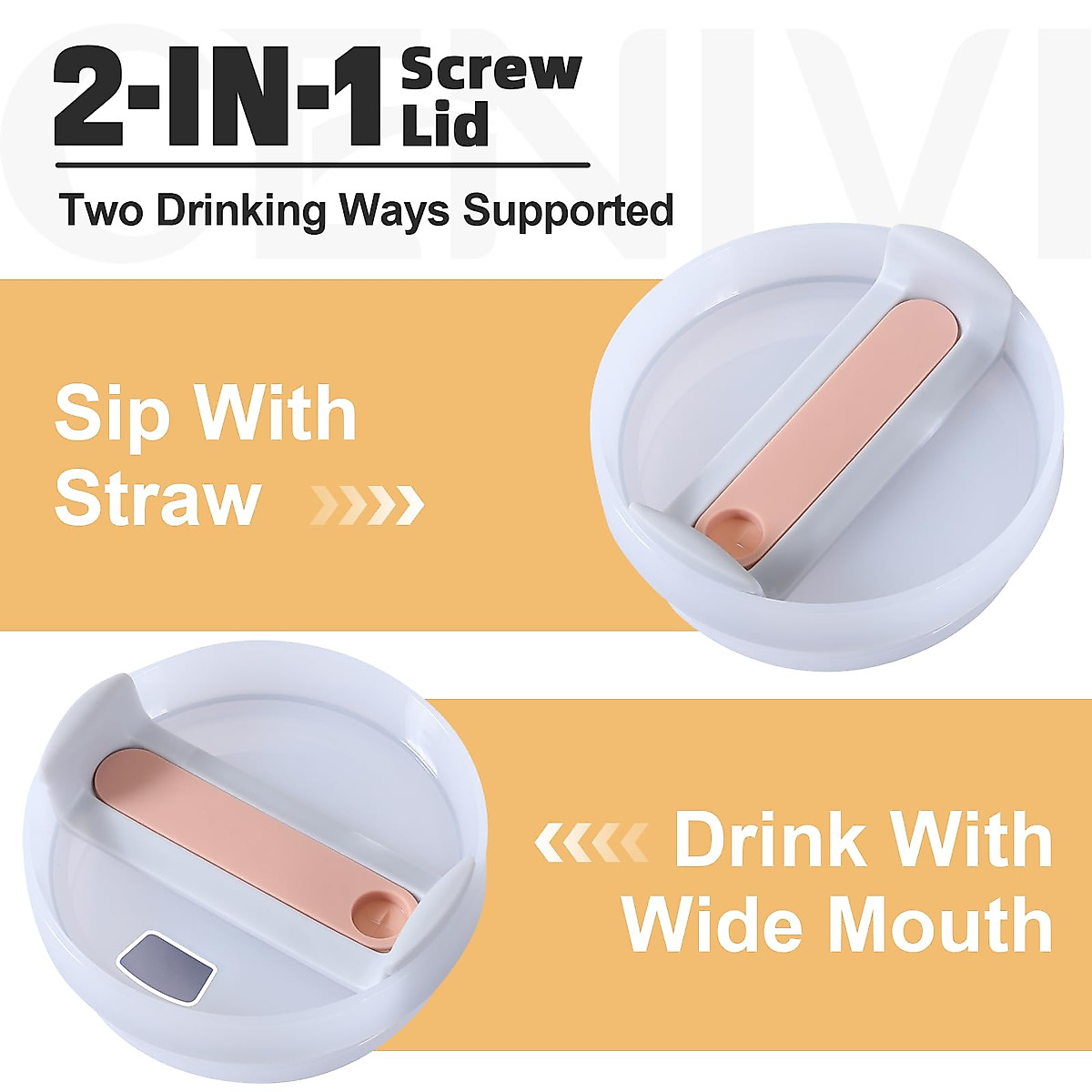 cenivi 40 Oz Tumbler With Handle And Straw, Stainless Steel Tumbler With Lid And Straw Vacuum Insulated Travel Mug 2-In-1 Lid (Straw/Flip) Cup For Hot Cold Beverages,Car,Home,Office, Dishwasher Safe