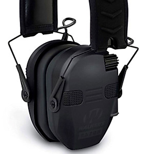 Walker's Razor Slim Electronic Bluetooth Hearing Protection Earmuffs for Outdoor/Indoor Shooting Range with NRR 23dB, Black, 2 Pack