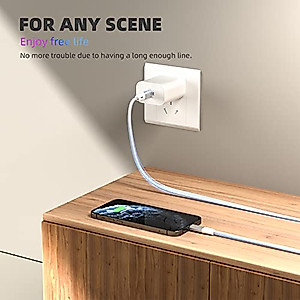 iPhone Charger Fast Charging，2 Pack 20W USB C Power Adapter Wall Charger with 6 FT MFi Certified USB C to Lightning Cable iPhone Fast Charger Cord Compatible with iPhone 14 13 12 11 Pro X 8 7 and More