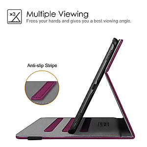 Fintie Case for Samsung Galaxy Tab A 10.1 2019 Model SM-T510/T515/T517, Multi-Angle Viewing Stand Cover with Pocket, Purple