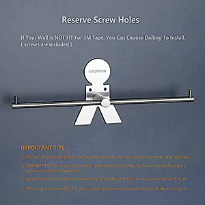 simpletome Clothes Hanger Storage Rack Organizer Wall Mount Adhesive OR Drilling Installation(Human Shape,10.8")