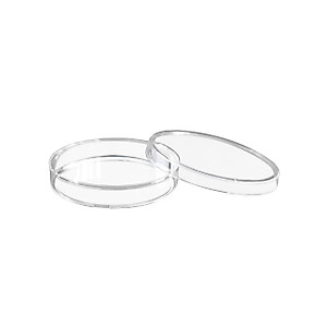 EISCO 25PK Disposable Petri Dish with Lid - Sterile - 35x15mm - Polystyrene - Triple Vented - Transparent