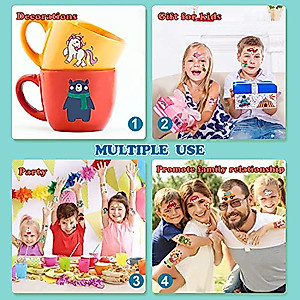 Partywind 380 Styles (30 Sheets) Luminous Tattoos for Kids, Mixed Styles Temporary Tattoos Stickers with Unicorn/Mermaid/Dinosaur/Outer Space/Pirate for Boys and Girls, Glow Party Supplies Gifts for Children