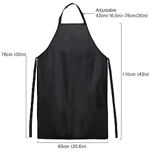 kilofly 2pc Vinyl Extra Long 43" Adjustable Waist Neck Ties Waterproof Apron