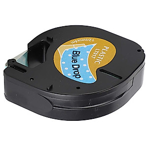 HYEIUIRA Thermal Paper Label Tape Cute Labeling Ribbon Sticker Blue Drop Type for Dymo 12mm