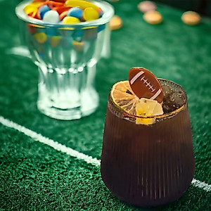 36 Count Origami Ripple Unbreakable Stemless Plastic Wine Champagne Whiskey Glasses Elegant Durable Disposable Indoor Outdoor Ideal for Home, Office, Bars, Wedding, Ribbed 12 Ounce Cups (Gold Rim)