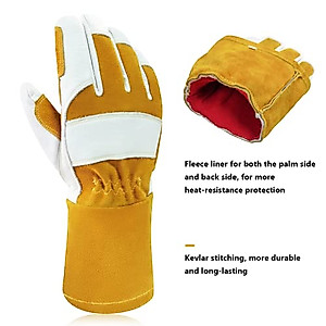 Intra-FIT Cowhide MIG Welding Gloves Long Cuff, EN388-2132X, EN407-413X4X, EN12477 TYPE A