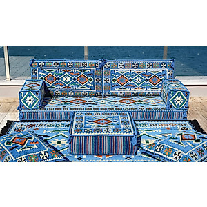 Oriental Floor Couch, Custom Sofa Cover, Arabic Furniture, Arabic Majlis, Arabic Jalsah, Loveseat, Medtitation Yoga Sofas, Sleeper Sofa, Outdoor Sofa (Sofa Full Set, 4'' Thickness (10 cm))