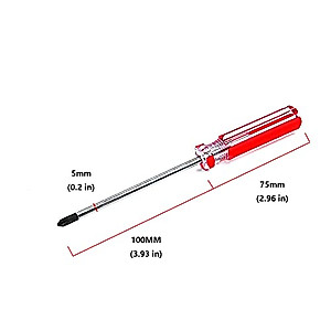 Antrader Magnetic Screwdriver Set 2 PCS, Magnetic 5mm Phillips and Flat Head Tips Screwdriver with 4 Inch Steel Shaft for Repair Home Improvement Craft