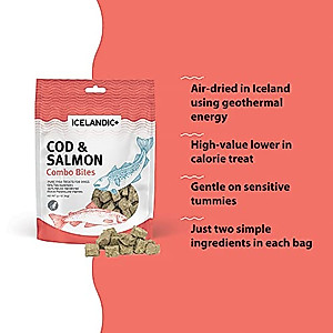 Icelandic+ Plus Cod & Salmon Combo Bites Dog Treat 3.0-oz Bag