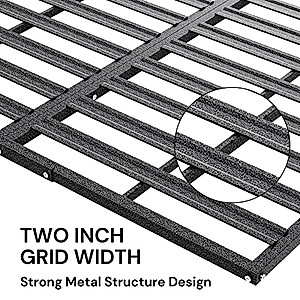 SunsGrove 4x8 Overhead Garage Storage Rack, 750LBS Weight Capacity Adjustable Ceiling Mounted Storage Racks Heavy Duty, Hanging Garage Storage, 48 in. W x 96 in. L x (22-40 Ceiling Dropdown), Black