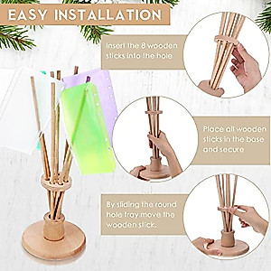 CHENGU Bottle Drying Rack Design Plastic Bag and Bottle Dryer Multipurpose Drying Rack Wooden Cup Dish Drying Rack Freezer Bag Dryer Rack Cup Drying Holder for Easy Storage