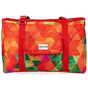 SHYLERO Beach Bag and Pool Bag Has Cooler Pocket, 7 Pockets Total, Zip Top. Family Size Waterproof Beach Tote