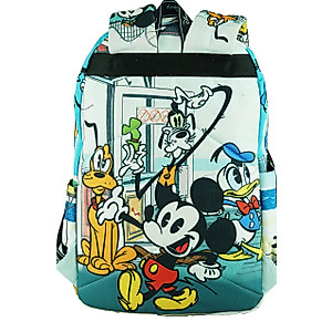 Disney Mickey Mouse Wondapop Deluxe Oversize Print Large 16" Backpack with Laptop Compartment - A19757