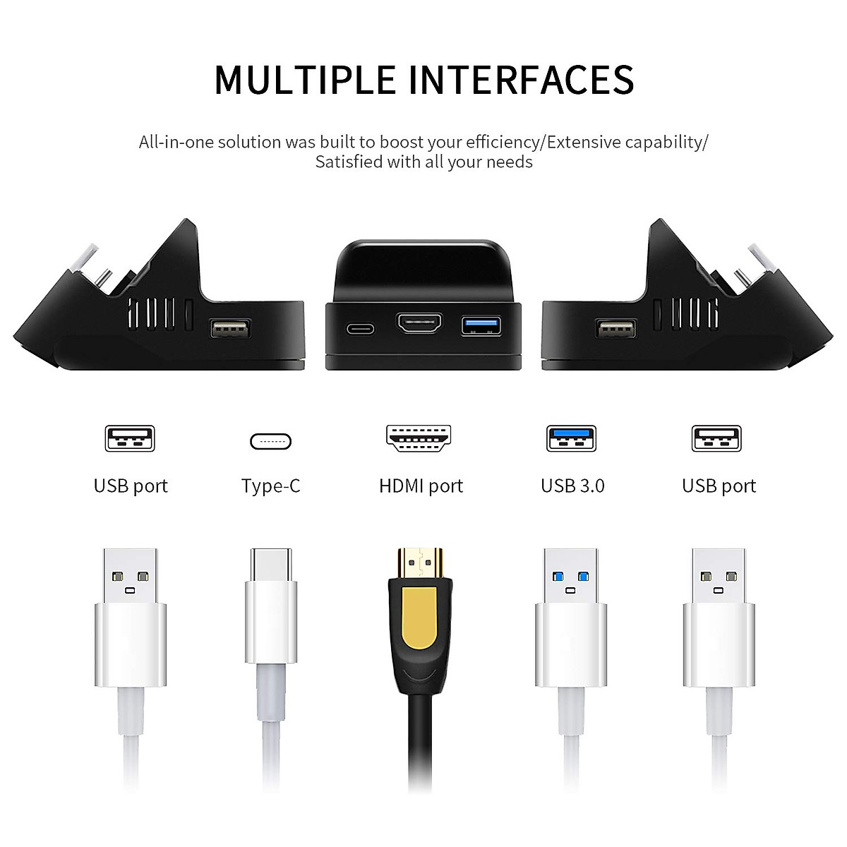 Switch Dock Compatible with Switch, binbok Portable Switch TV Dock Switch Charging Docking Station HDMI Adapter USB 3.0