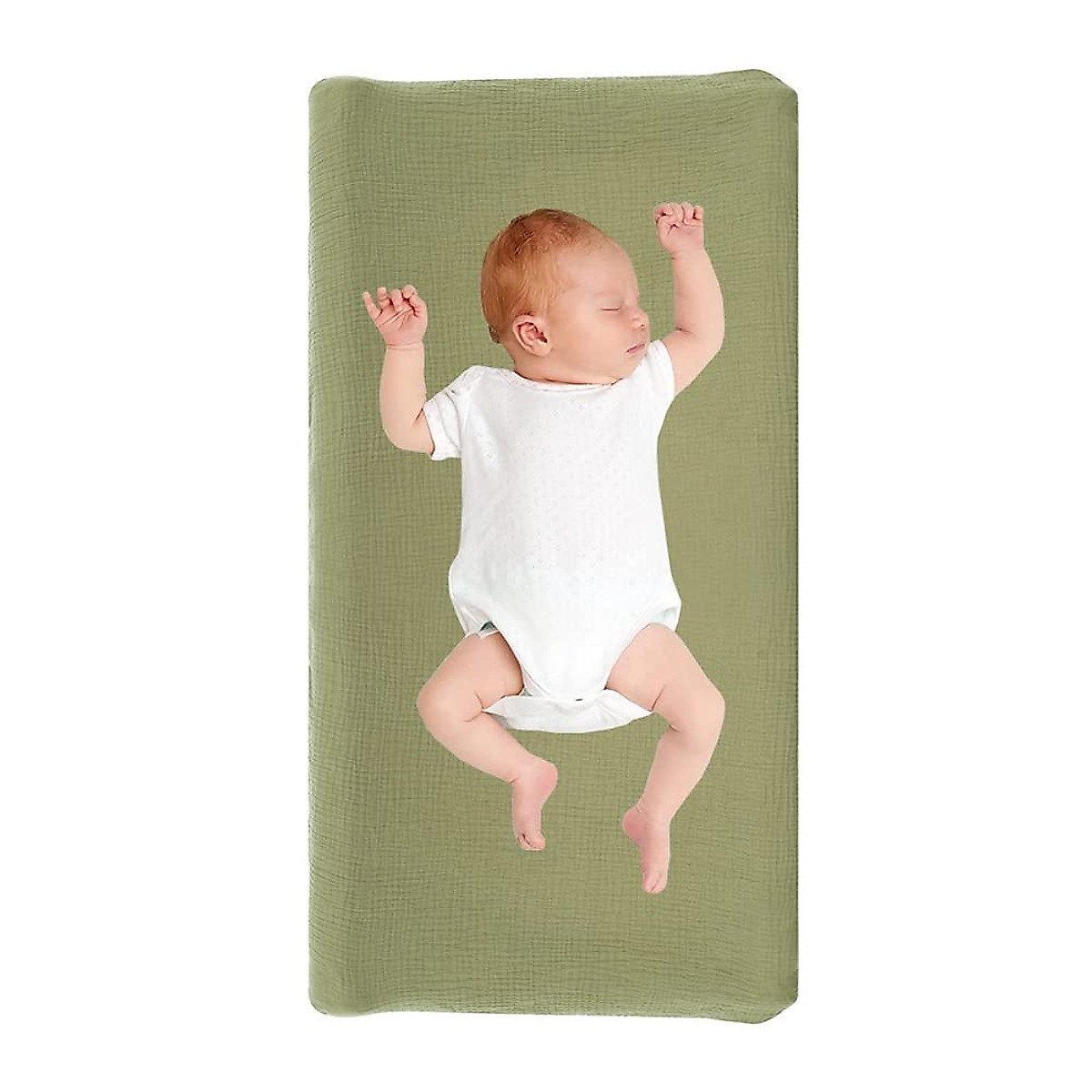 1 Pack Premium Stretchy Crib Sheets Quality Pad Cover - Ultra Soft Cotton Hypoallergenic, Silky Comfort Knit Sheets, Safe and Snug Bed Decoration for Baby Newborn (Green)