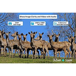 Meidase P100 WiFi Trail Camera, Bluetooth, 32MP 1296p, Game Cameras with 100ft Night Vision, Motion Activated, Waterproof