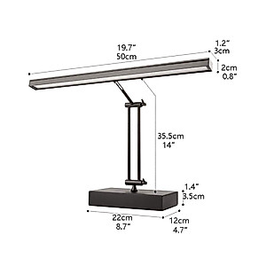 WYH Exquisite LED Lamp LED Desk Lamp 10W Eye-Care Dimmable Light 3000mA Architect Table Lamp Touch Control Study Reading Office Black Durable Table Lamp (Color : Black)