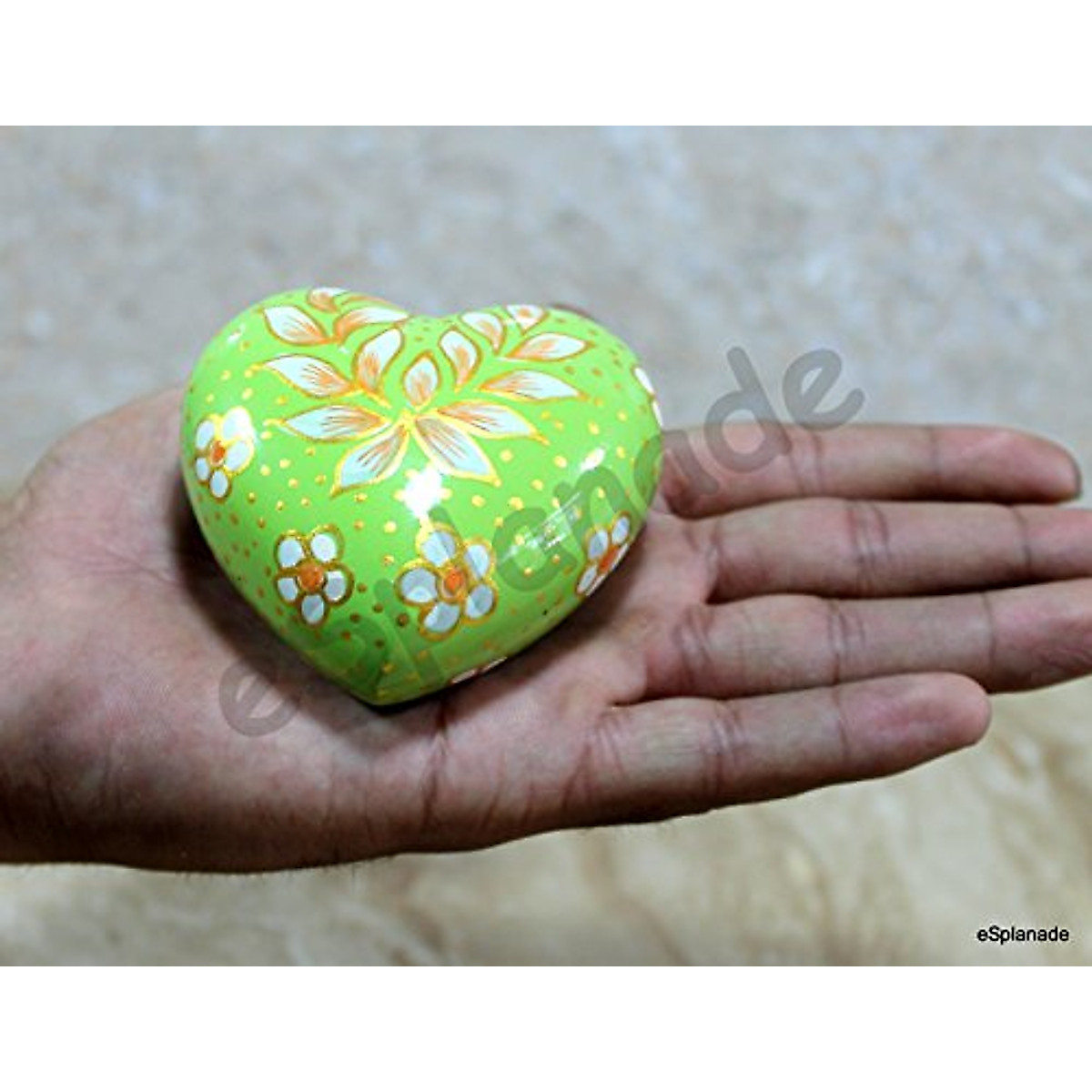 eSplanade Heart Shaped Companion Cremation Urn - Pair of 2 with Stand - Memorial Container Jar Pot | Metal Urns | Burial Urns | Memorial Keepsake | Brass urns | Double Urns