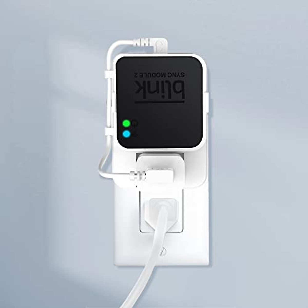 WDZREE Outlet Wall Mount for Blink Sync Module 2,Save Space and Easy Move Mount Bracket Holder for Blink Outdoor Indoor Home Security Camera with Easy Mount Short Cable and No Messy Wires or Screw