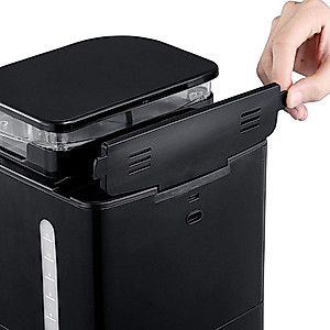 ROLTIN Coffee Machine Coffee Maker 15-Cup Coffee Makers with Timer Mode And Auto-Off Function Grind Coffee Machine with Removable Filter Basket Stainless Steel Black