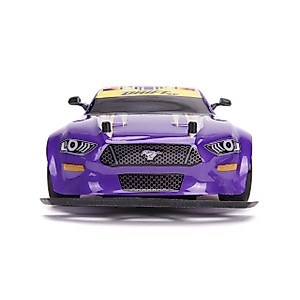 Jada Toys Big Time Muscle Drift 1:10 Scale RC, 2019 Ford Mustang - Wide Body, Black