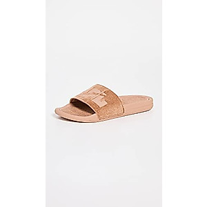 APL: Athletic Propulsion Labs Women's TechLoom Velvet Slides, Caramel, Tan, 7 Medium US