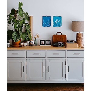 Ravinte 30 Pack Solid 5 Inch Center to Center Slim Square Bar Drawer Handles Kitchen Cabinet Handles Oil-Rubbed Bronze Drawer Pulls Kitchen Cabinet Hardware Kitchen Handles Cabinet Pulls