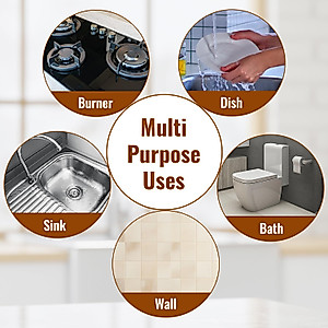 BPA Free Premium 6-Pack Biodegradable Natural Kitchen Dish Sponge Vegan Plant-Based All-Natural Non-Scratch Coconut Fiber & Wood Cellulose sponges Eco-Friendly Organic EcoGrove