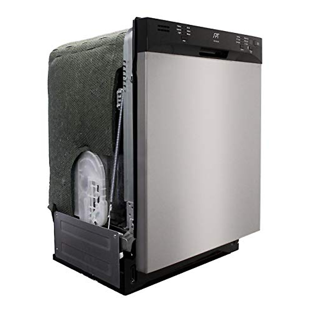 SPT SD-6501SSA 24″-wide Built-In Stainless Steel Tall Tub Dishwasher with ENERGY STAR, Heated Drying, 6 Wash Programs and 14 Plate Settings – Stainless