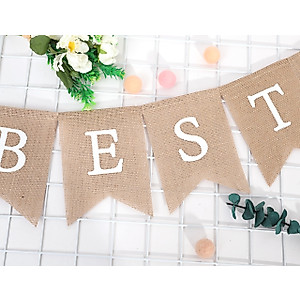 Wedding Party Decorations - Best Day Ever Banner Birthday Banner Photo Props,Best Day Ever Bridal Shower Decorations,Engaged Bachelorette Party Hanging Banner