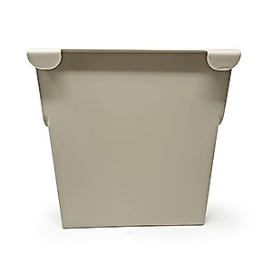 Plastific Kitchen Over Cabinet Drawer Door Hanging Organizer Basket Balance Attach a Trash Waste Bin Box Hanging Small Trash Suitable for Kitchen, Bathroom, Toilet, Bedroom (Taupe)