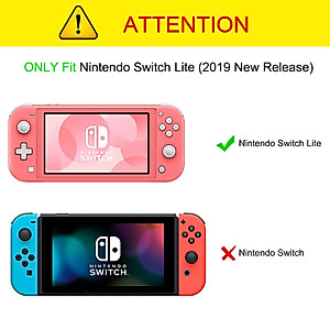 Fintie Carrying Case for Nintendo Switch Lite 2019 - Portable Travel Bag Protective Sleeve Pouch w/ Side Pocket, Game Card Slots, Holding Strap for Nintendo Switch Lite and Accessories, Marble Pink