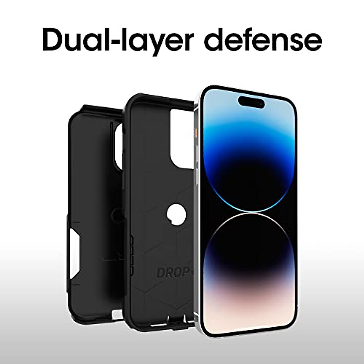 OtterBox iPhone 14 Pro Max Commuter Series Case - BLACK, Slim & Tough, Pocket-Friendly, with Port Protection