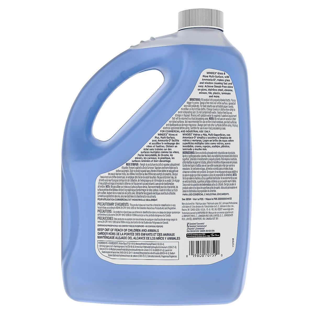 Windex Unscented Glass 1 gallon