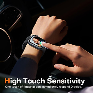 LϟK 8 pack TPU Screen Protector for Apple Watch Series 9 8 7 41mm - Self-Healing Anti Scratch 0 Bubble HD Touch Sensitive Upgrade Flexible Film for iWatch S9 41mm