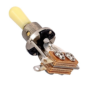 Chrome 3 Way Electric Guitar Pickup Toggle Switch with Cream Tip Knob Cap