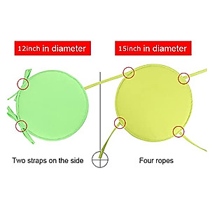 LUYAJYI Round Stool Chair Cushions, Lace Up Bistro Bar Seat Pad Non-Slip Outdoor Bistro Seat Cushions for Home Office Garden Garden Chair Decoration (Purple, 12 inch Diameter)