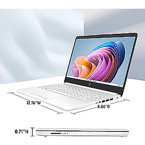 HP Stream 14" HD Thin and Light Laptop, Intel Celeron N4120, 16GB RAM, 64GB eMMC Storage, Long Battery Life, HD Webcam, HDMI, White, Office 365 1-Year, Windows 11 S, 128GB Cuertns MicroSD