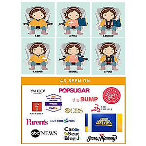 Buckle Me Baby Coats - Safer Car Seat Girls Winter Jacket - Collared Toastier Pinkerbell Toastier - Size 12 Months - As Seen On Shark Tank