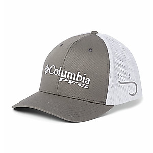 Columbia unisex adult PFG Mesh Ball Cap, Titanium, Hook, Large-X-Large US