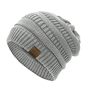 Durio Beanies Warm Beanies Women Winter Beanies for Women Super Soft Womens Beanies for Winter Hats for Women Cozy Winter Hat E Black&Grey&White&Beige One Size