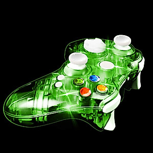 Wireless Game Controller Compatible with Xbox 360 Console Slim and PC Windows 7/8/10 blue (Green)