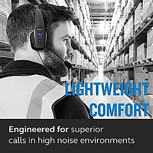 BlueParrott B350-XT Noise Cancelling Bluetooth Headset – Updated Design with Industry Leading Sound and Improved Comfort, Hands-Free Headset with Expanded Wireless Range and IP54-Rated Protection
