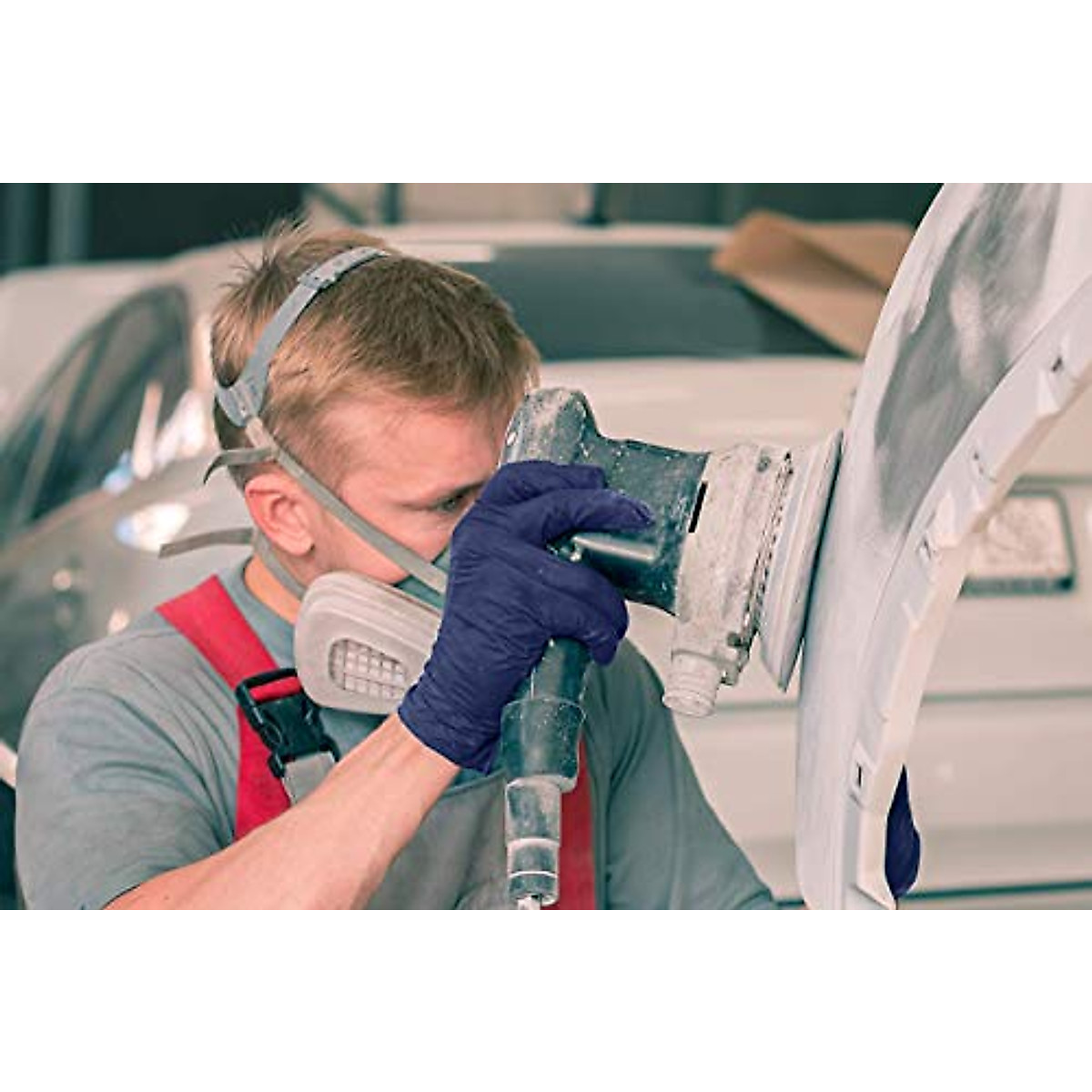 ASAP Thick High Risk Latex Powder Free Industrial Multi-Purpose Gloves, 12 inch Extended Cuff, Disposable, 14 mil, Dark Blue (Large - Box of 50)